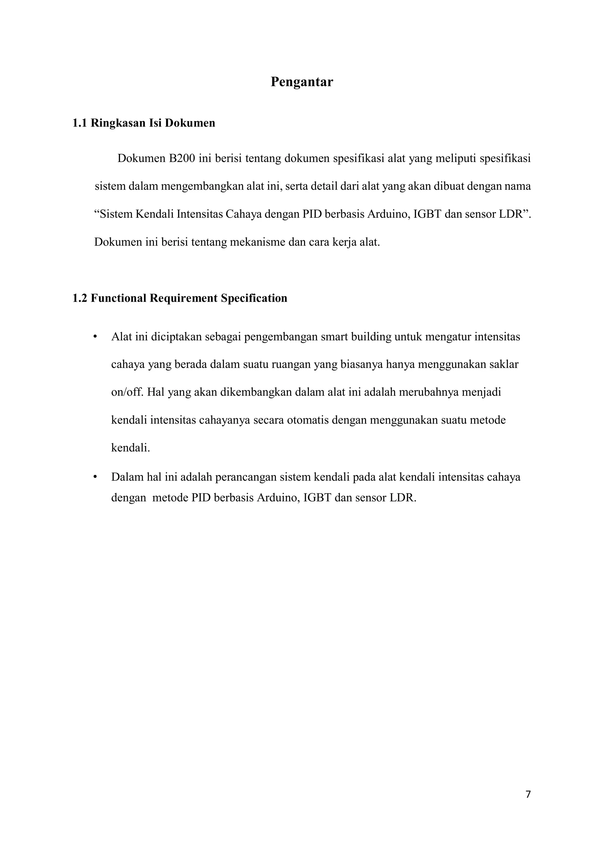SISTEM KENDALI INTENSITAS CAHAYA BERBASIS MIKROKONTROLER DENGAN DRIVER IGBT DAN SENSOR LDR ...