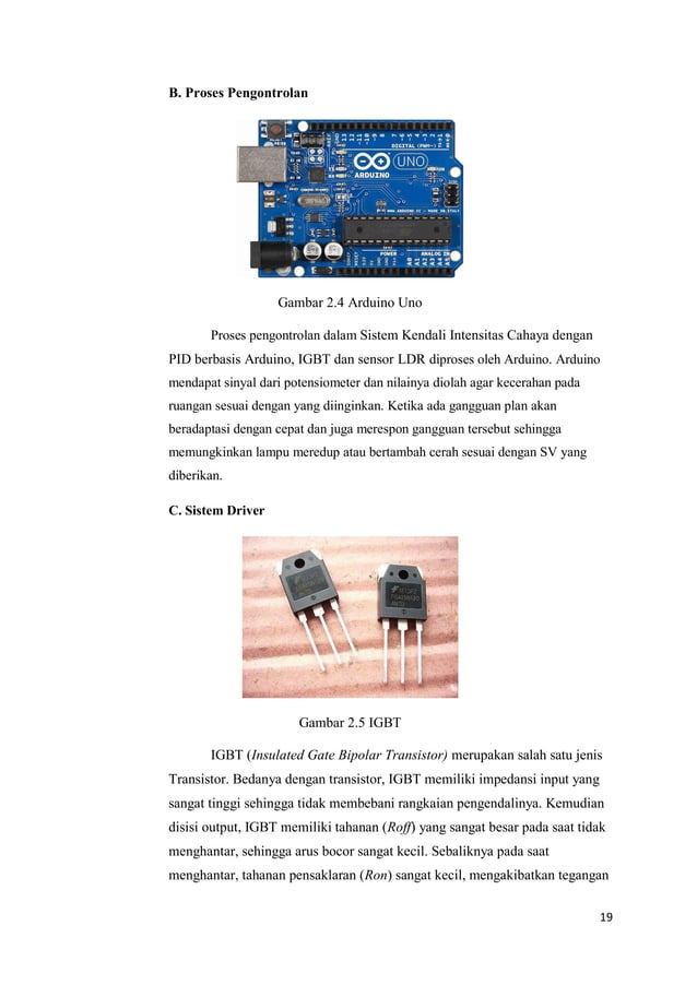 SISTEM KENDALI INTENSITAS CAHAYA BERBASIS MIKROKONTROLER DENGAN DRIVER IGBT DAN SENSOR LDR ...