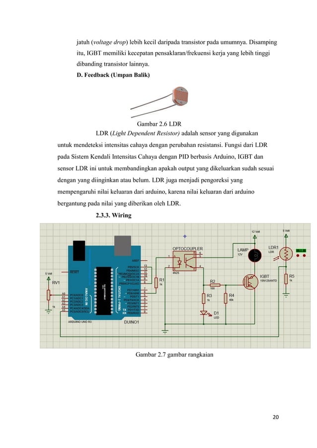 SISTEM KENDALI INTENSITAS CAHAYA BERBASIS MIKROKONTROLER DENGAN DRIVER IGBT DAN SENSOR LDR ...