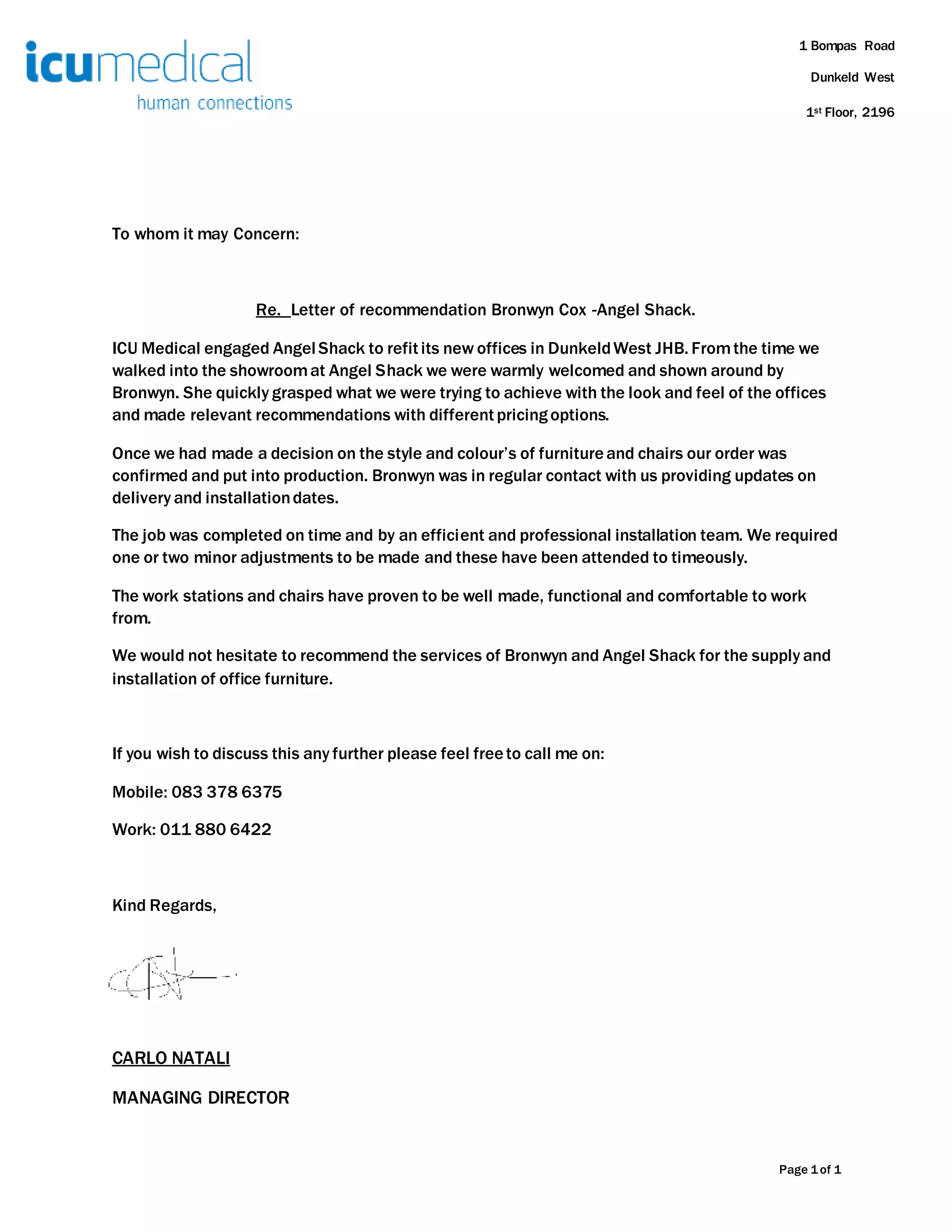 ICU SA - Bronwyn Cox Angelshack | PDF