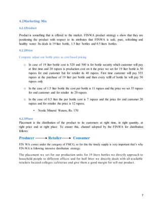 finwa water marketing plan | DOCX | Marketing and Advertising | Business