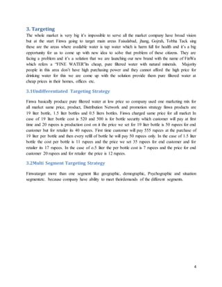 finwa water marketing plan | DOCX | Marketing and Advertising | Business