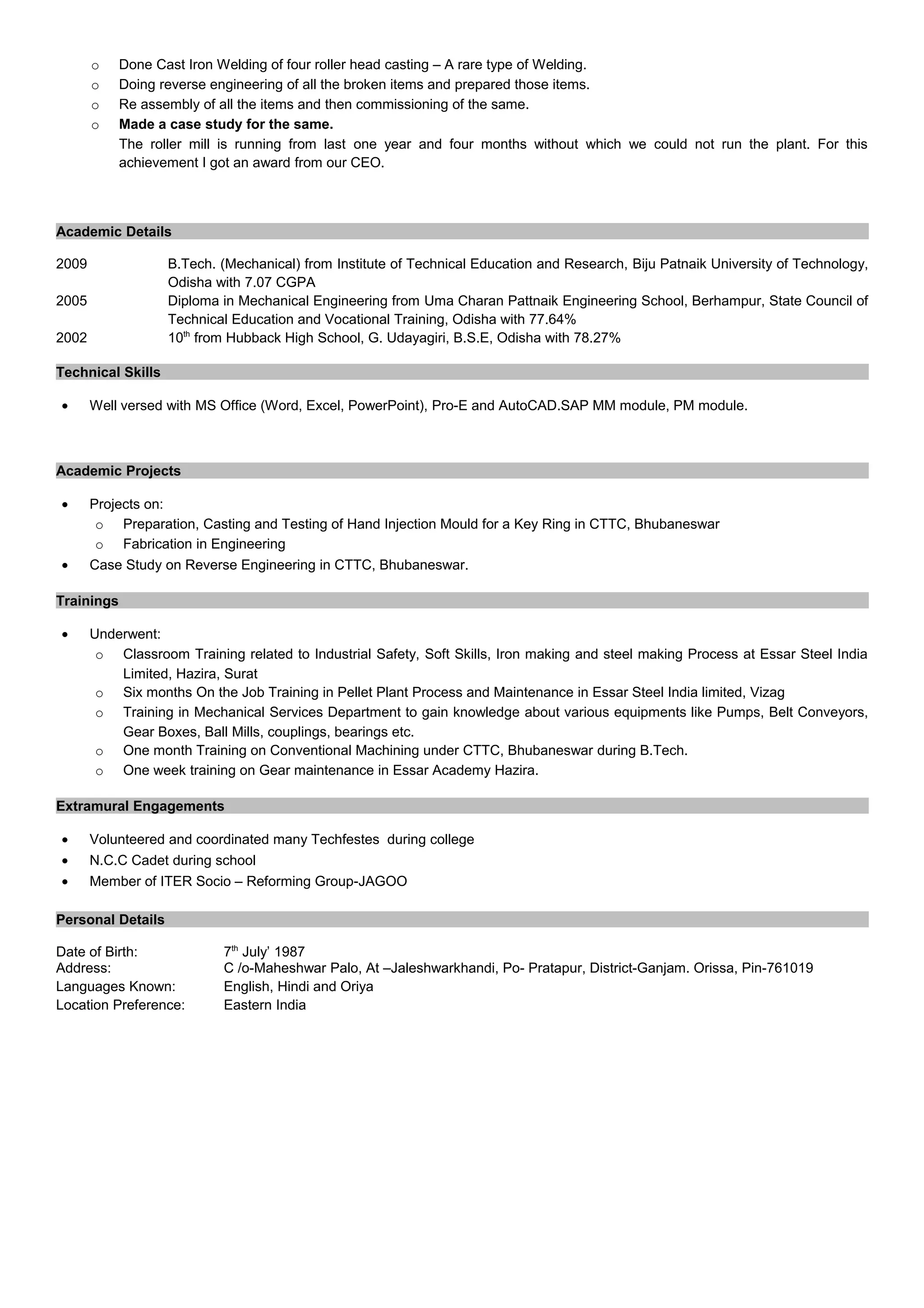 CV-PPalo.tata.sinter.manager.jun15 | DOC