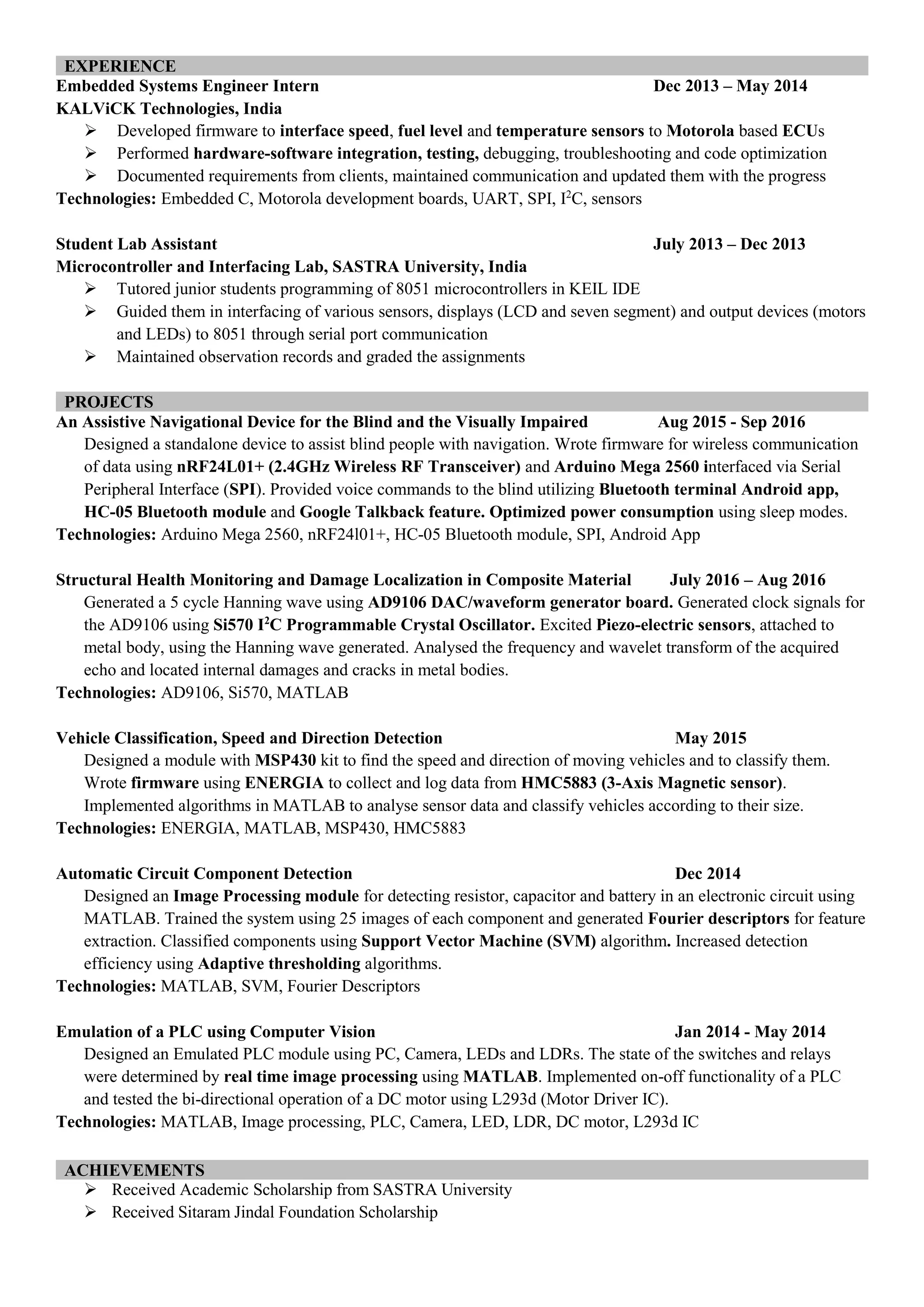 Embedded_Resume | PDF