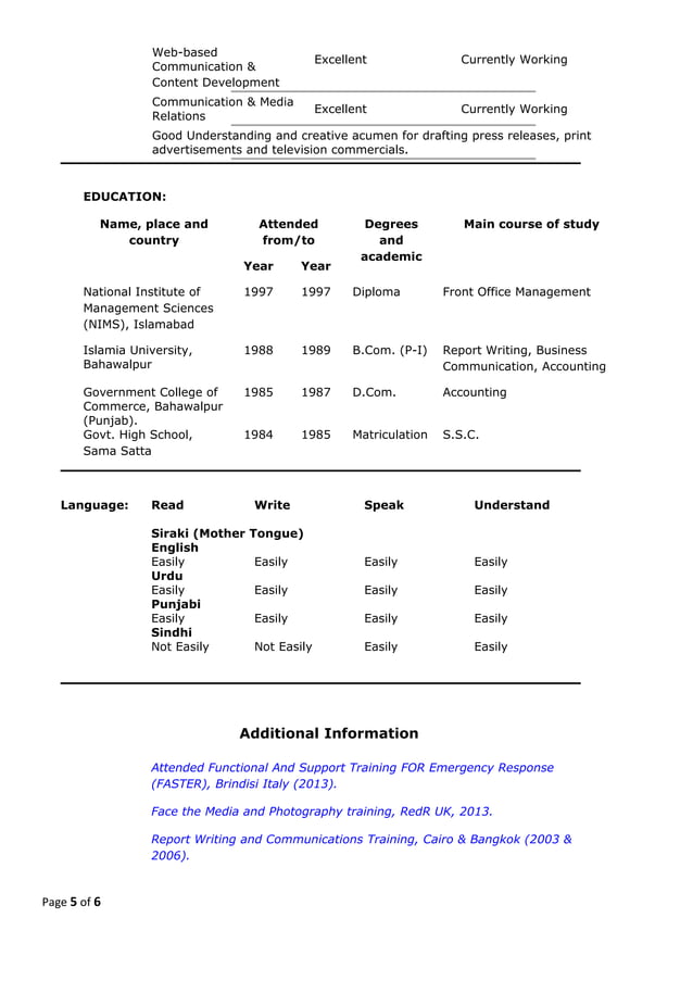 Communications - CV Amjad Jamal-1 | PDF