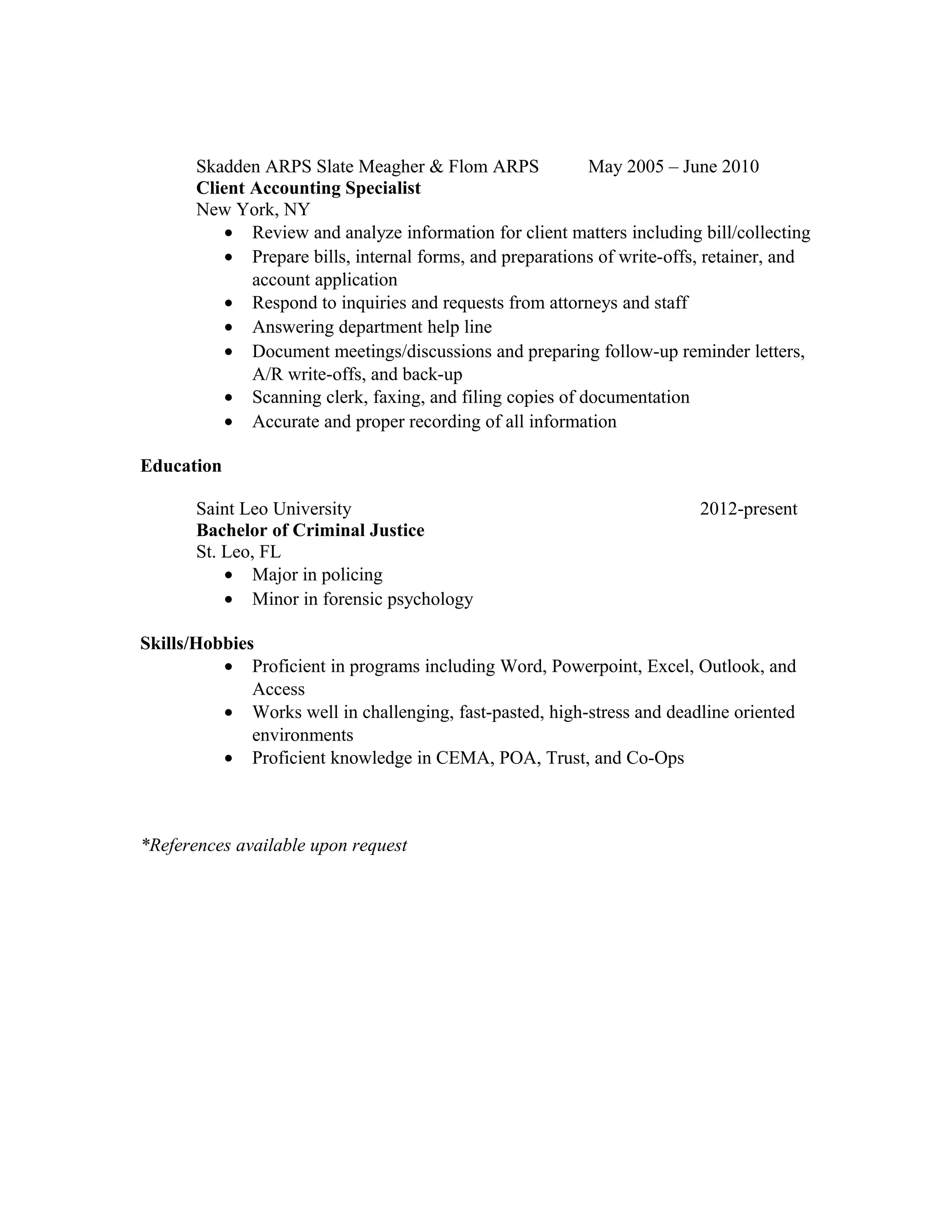 Kathy resume 2016 | DOC