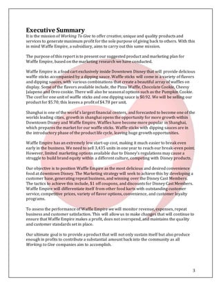 Waffle Empire Marketing Plan | DOCX