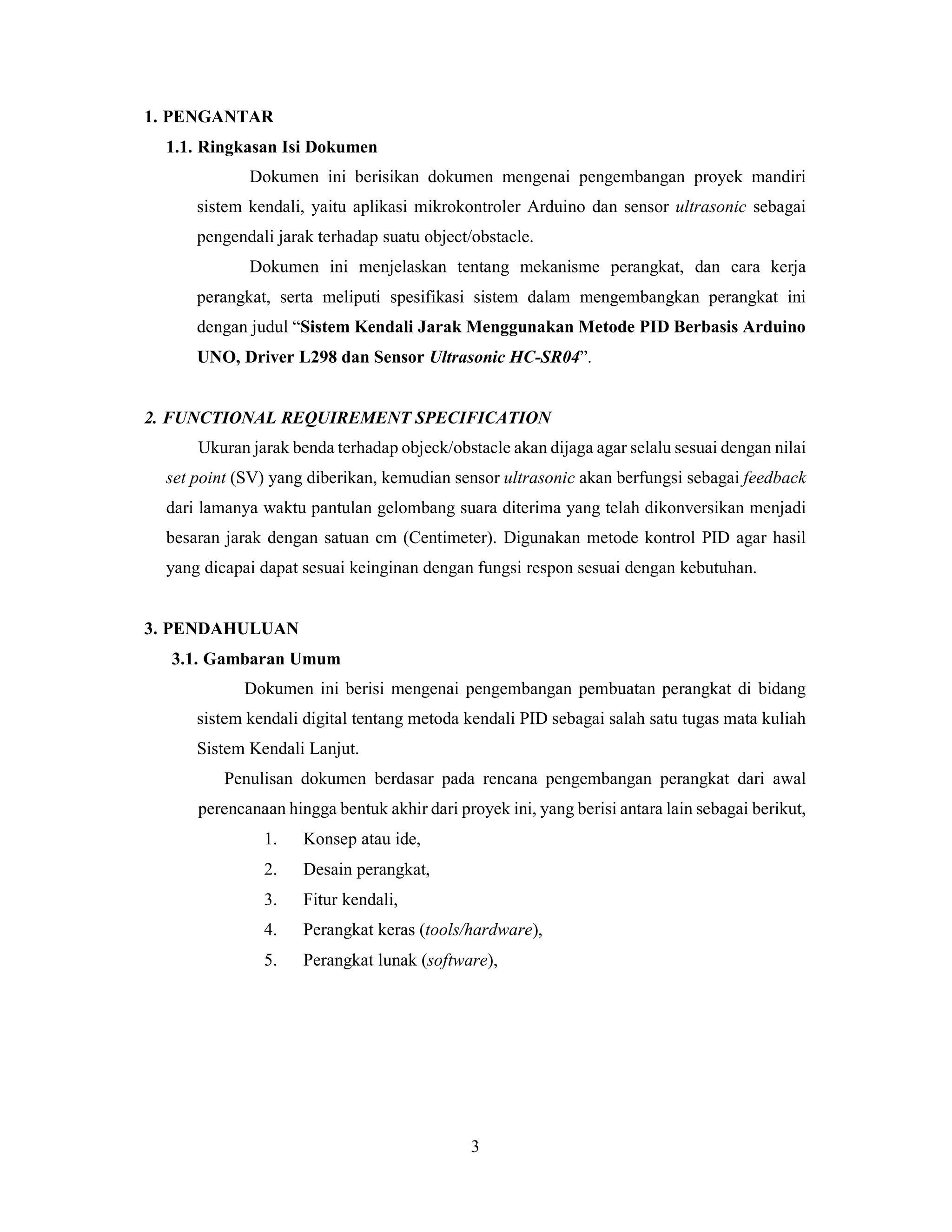 Sistem Kendali Jarak Menggunakan Metode PID Berbasis Arduino UNO ...