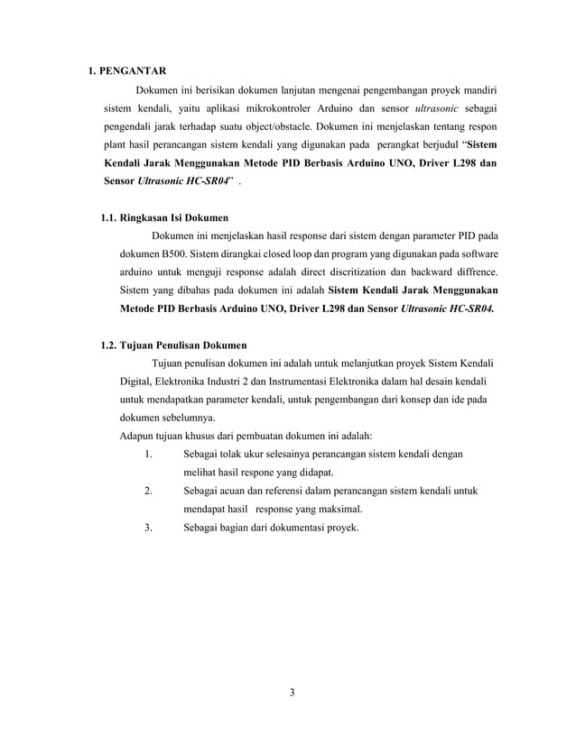 Sistem Kendali Jarak Menggunakan Metode PID Berbasis Arduino UNO ...