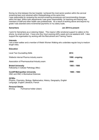 LIZ TAYLOR CV Final copy | DOC