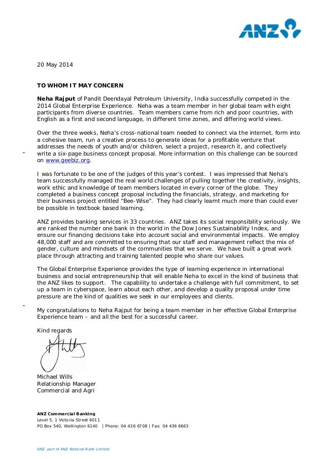 ANZ Letter of Commendation Participants 426 ANZ Letter of Commendation Participants 426