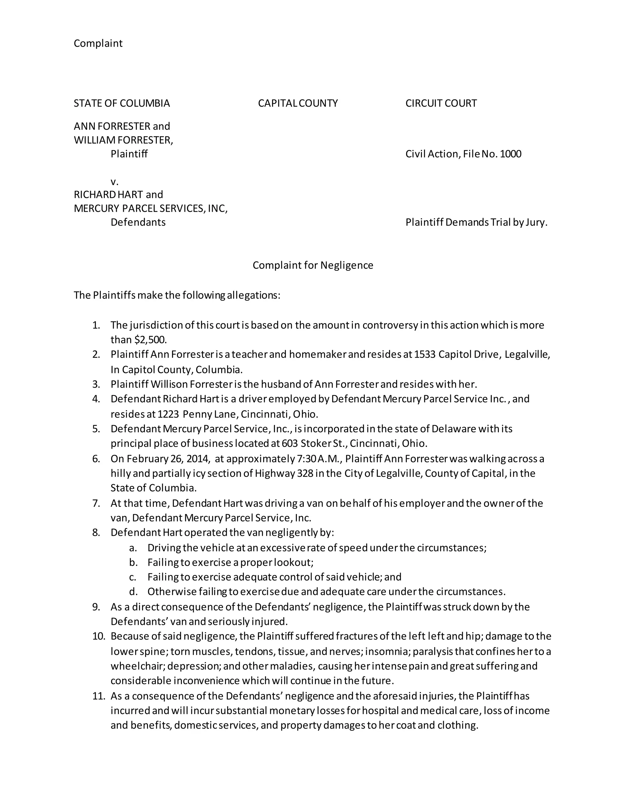 complaint (finished) | DOCX