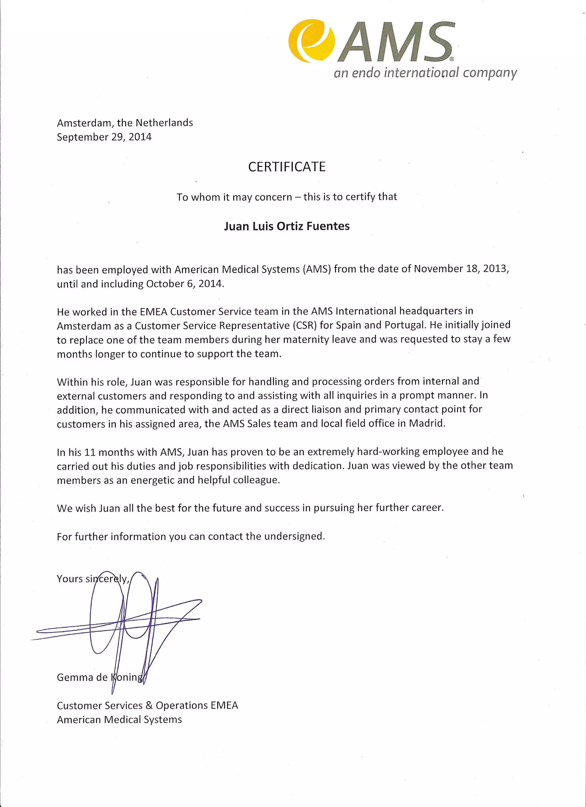 AMS Reference letter | PDF | Free Download