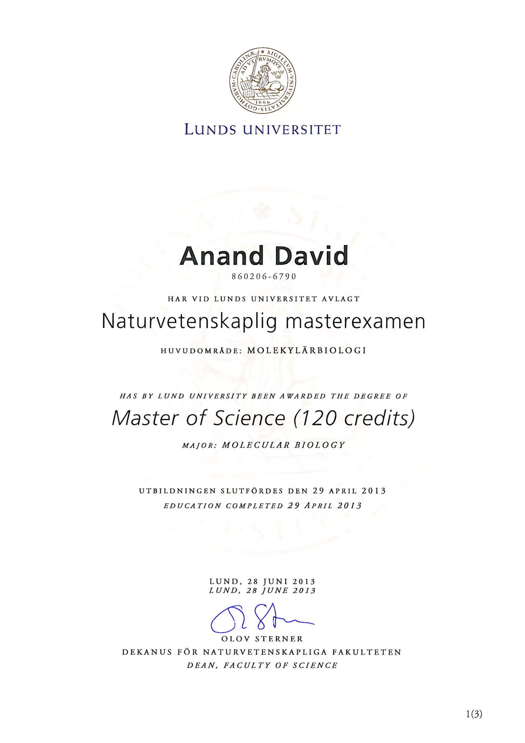 Degree Certificate Master | PDF