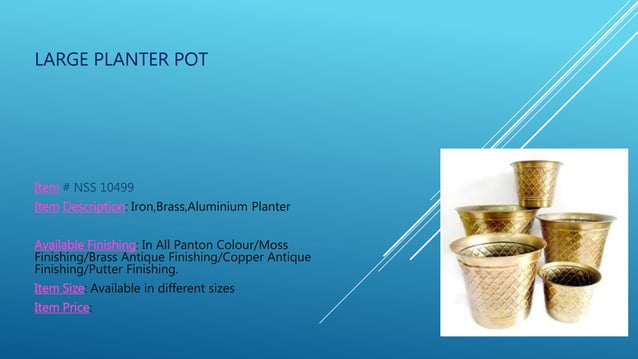 Metals Planters Pots | PPT