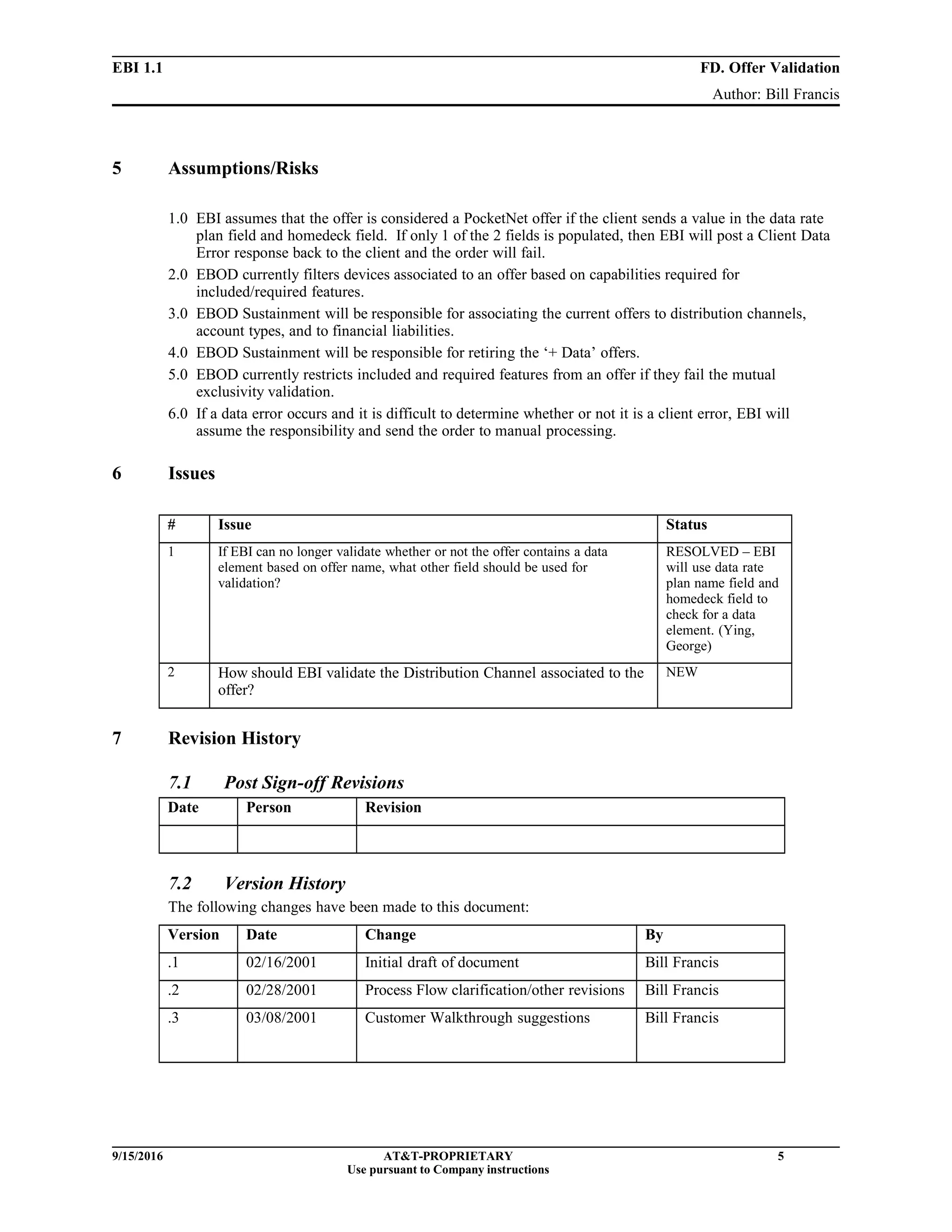 Offer Validation | DOC