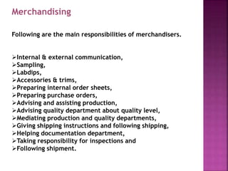 Merchandising in Apparel Industry | PPTX