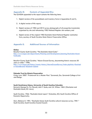 Daufuskie Island Historic Resources Survey | PDF