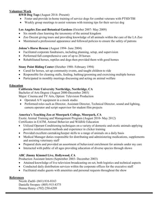 Jessica Roch Resume 2015 | PDF