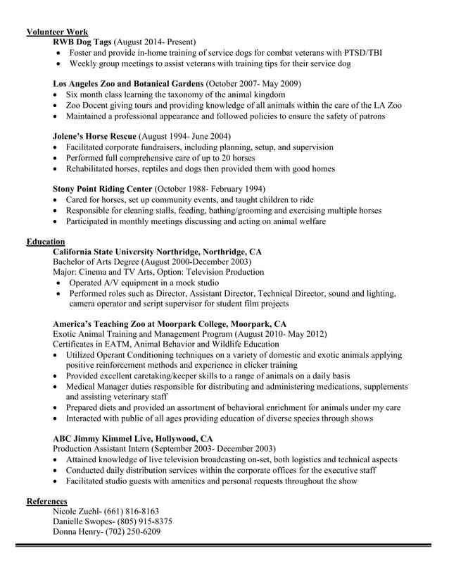 Jessica Roch Resume 2015 | PDF