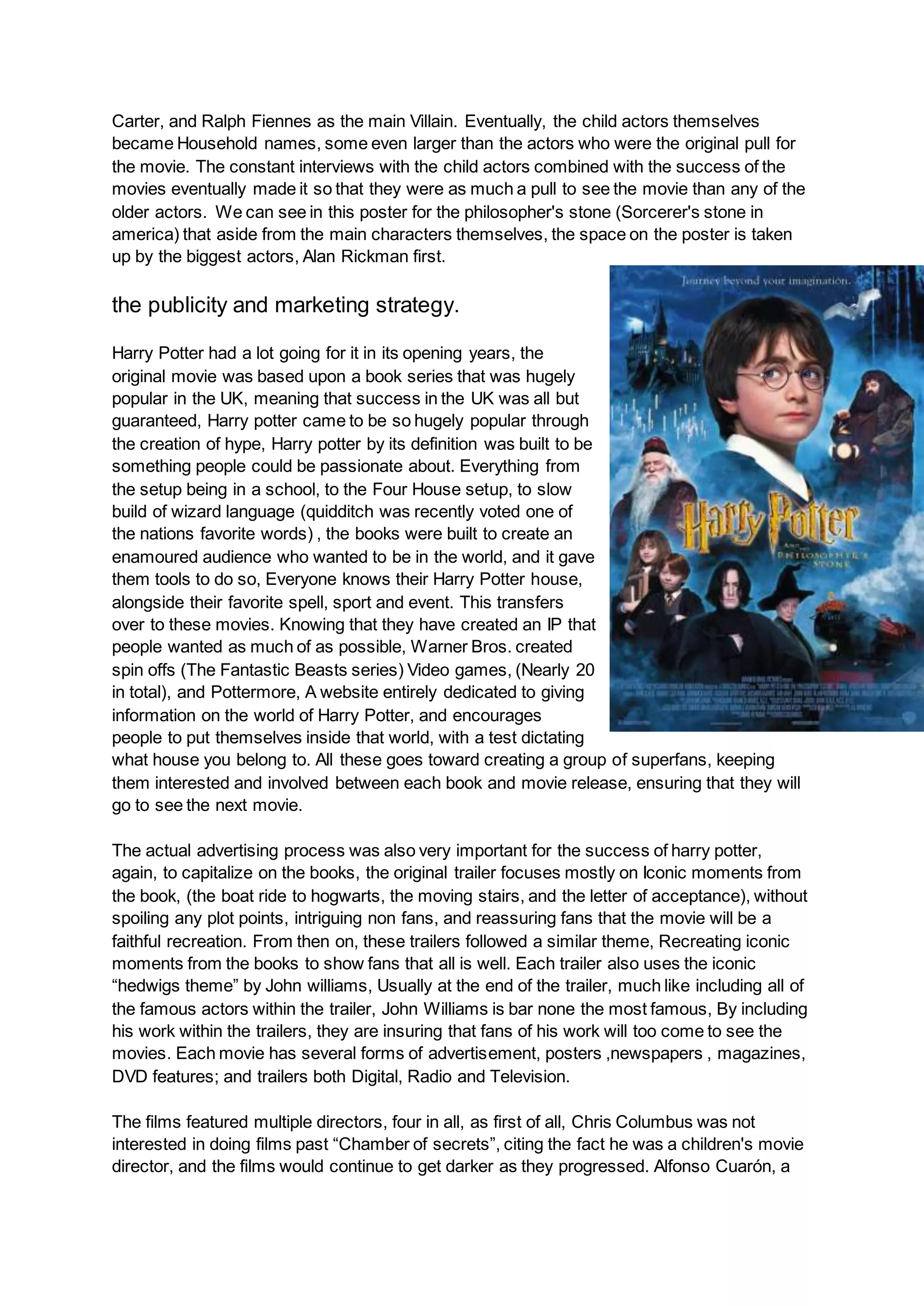 Harry potter | DOCX | Movies | Entertainment