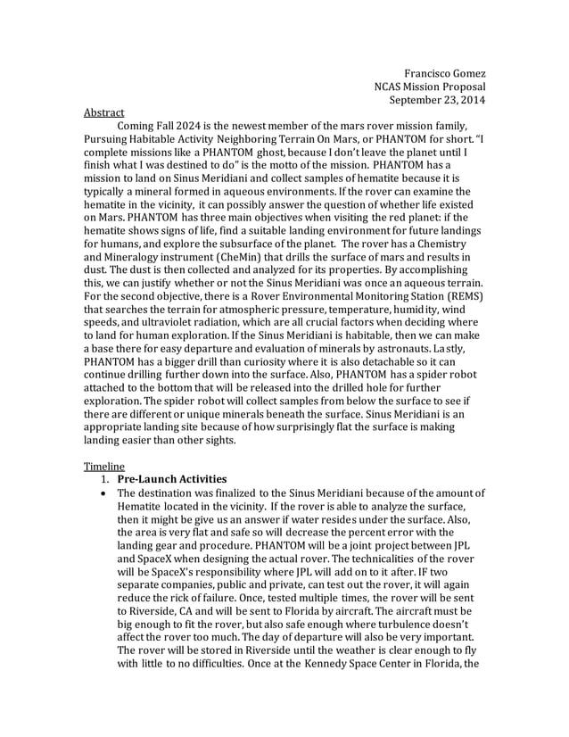 NASA NCAS Mission Statement | PDF