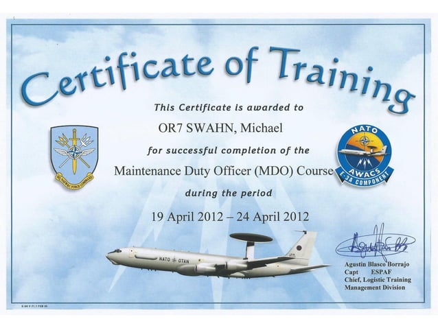 NATO Training Certificates | PDF