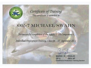 NATO Training Certificates | PDF