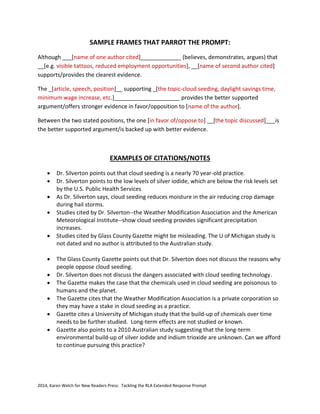 11 Steps to Tackling the RLA Prompt | PDF