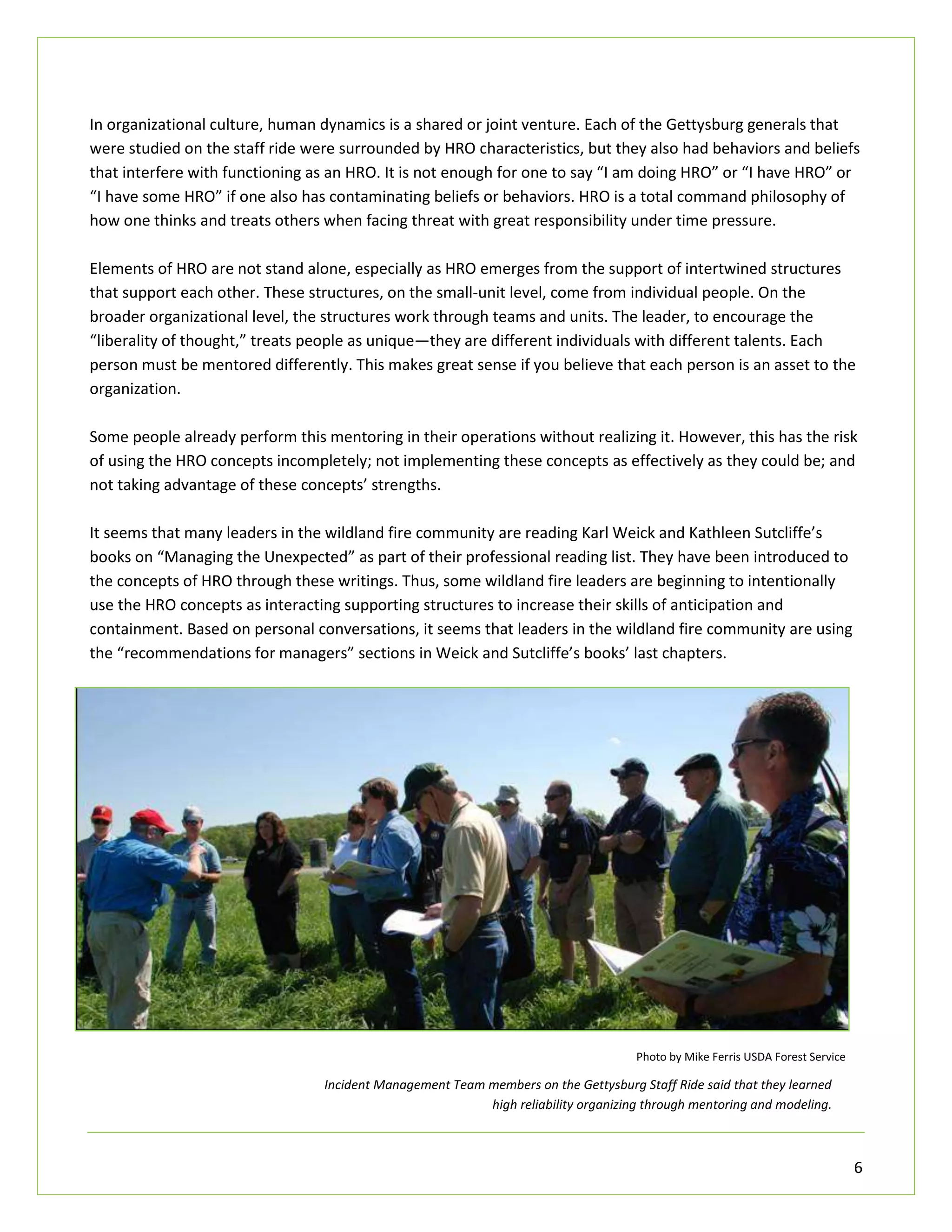 Wildland Fire Leadership, Gettysburg Staff Ride | PDF