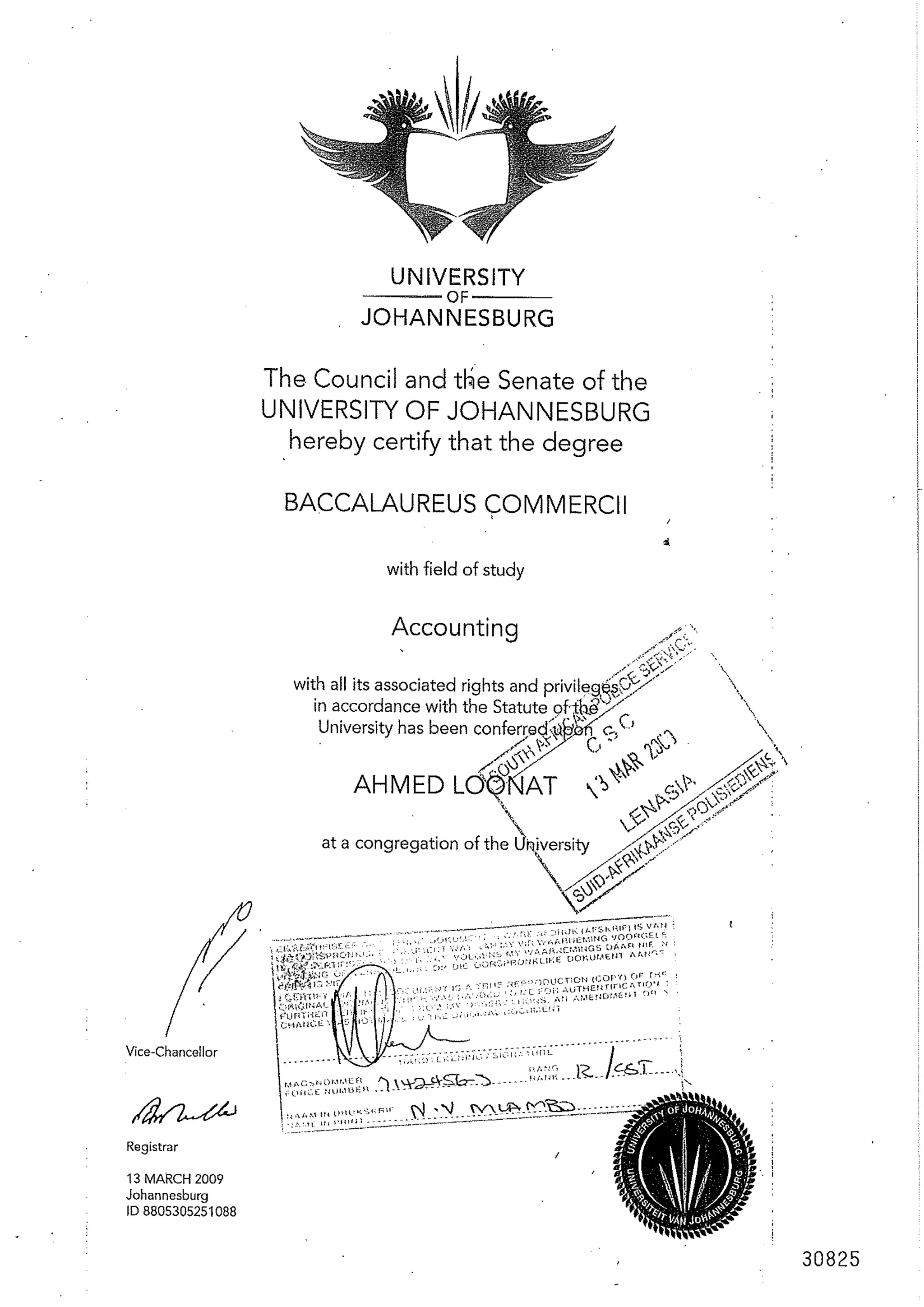 Degree Certificate | PDF
