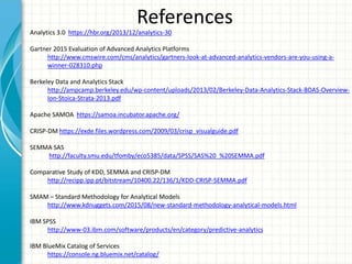 Advanced Analytics - Frameworks, Platforms and Metholodologies v 1.0 | PPTX