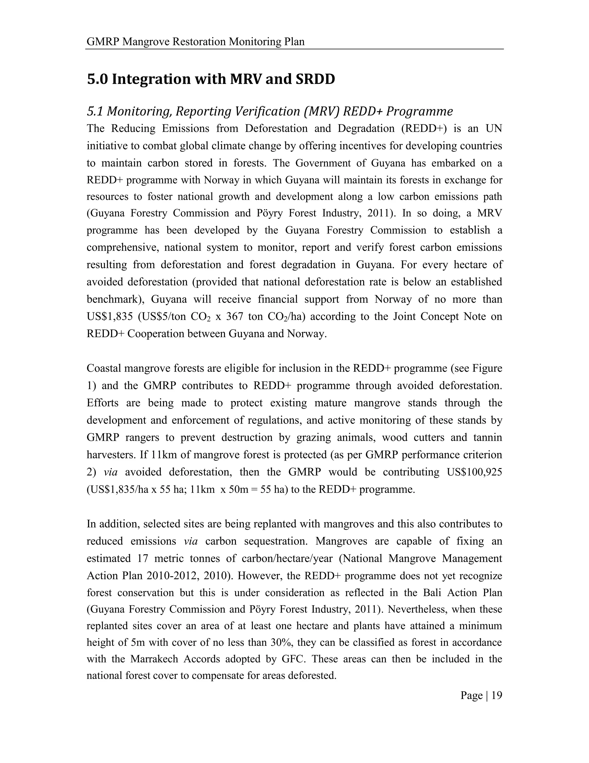 Mangrove Restoration Monitoring Plan Final | PDF