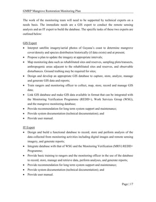 Mangrove Restoration Monitoring Plan Final | PDF