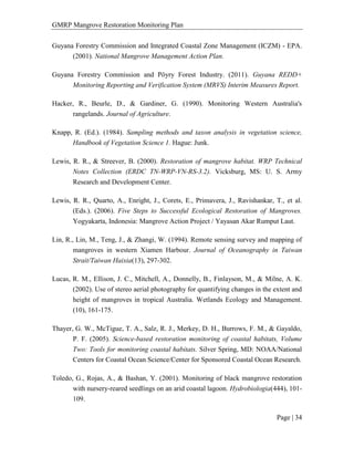Mangrove Restoration Monitoring Plan Final | PDF