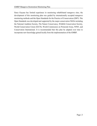 Mangrove Restoration Monitoring Plan Final | PDF