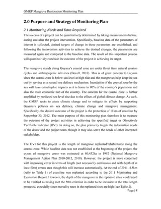 Mangrove Restoration Monitoring Plan Final | PDF