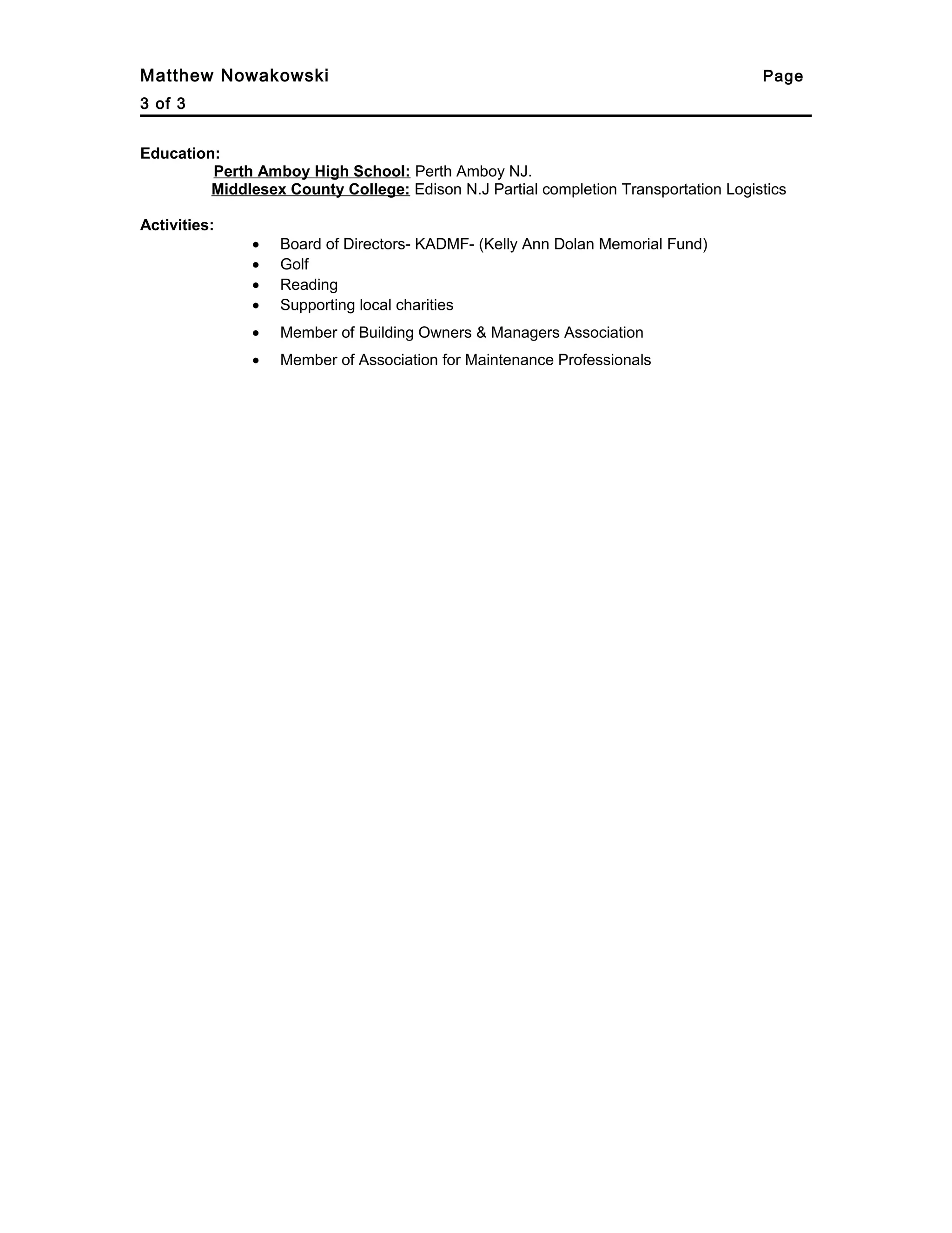 Matt Nowakowski Executive Leader | DOC