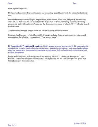 ProfPrflRTC | DOC | Business Banking & Finance | Business