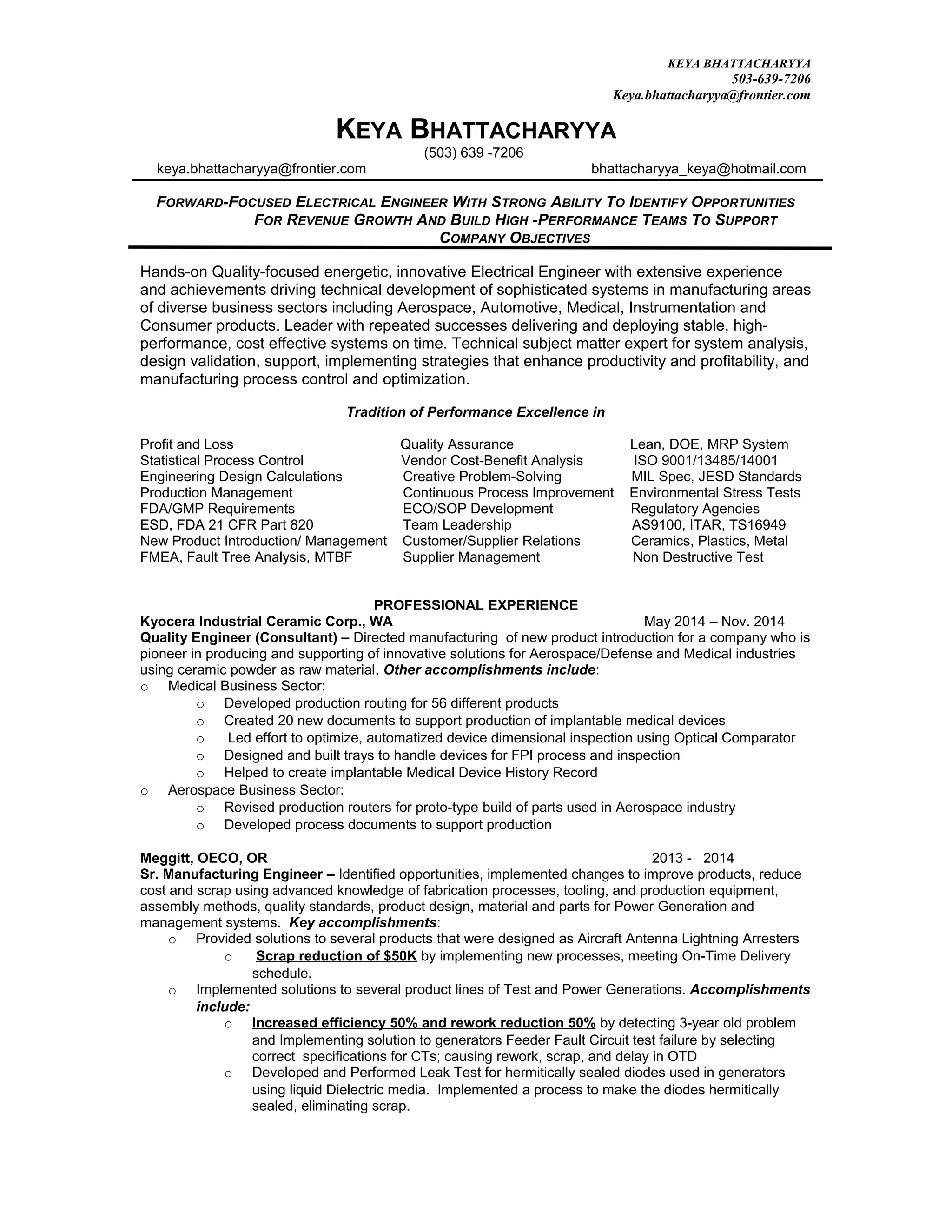 Bhattacharyya_Keya-Elec.Eng | Manufacturing Industry | Industries