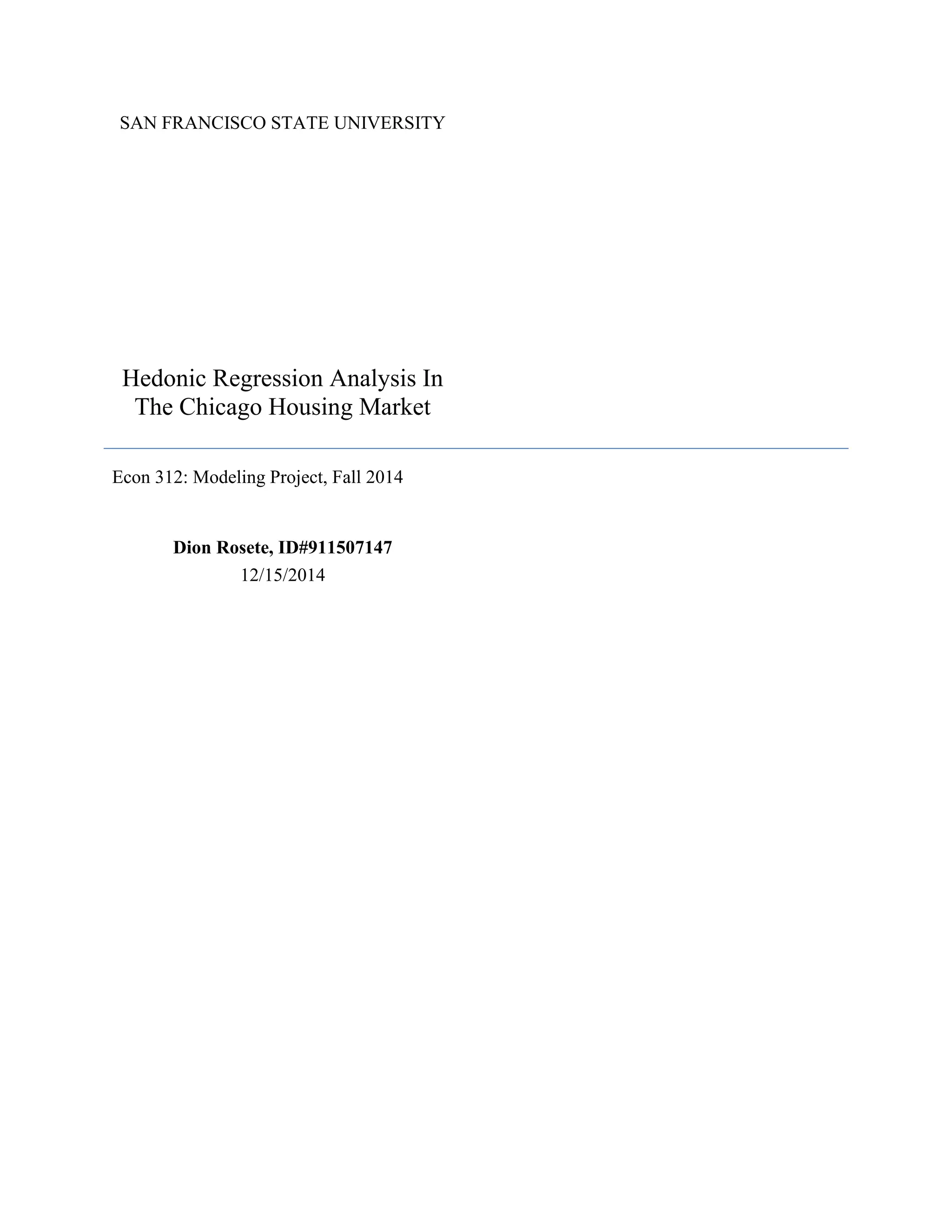 Modeling Project Pdf