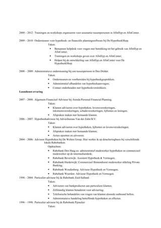 CV Frans Hofma | DOC