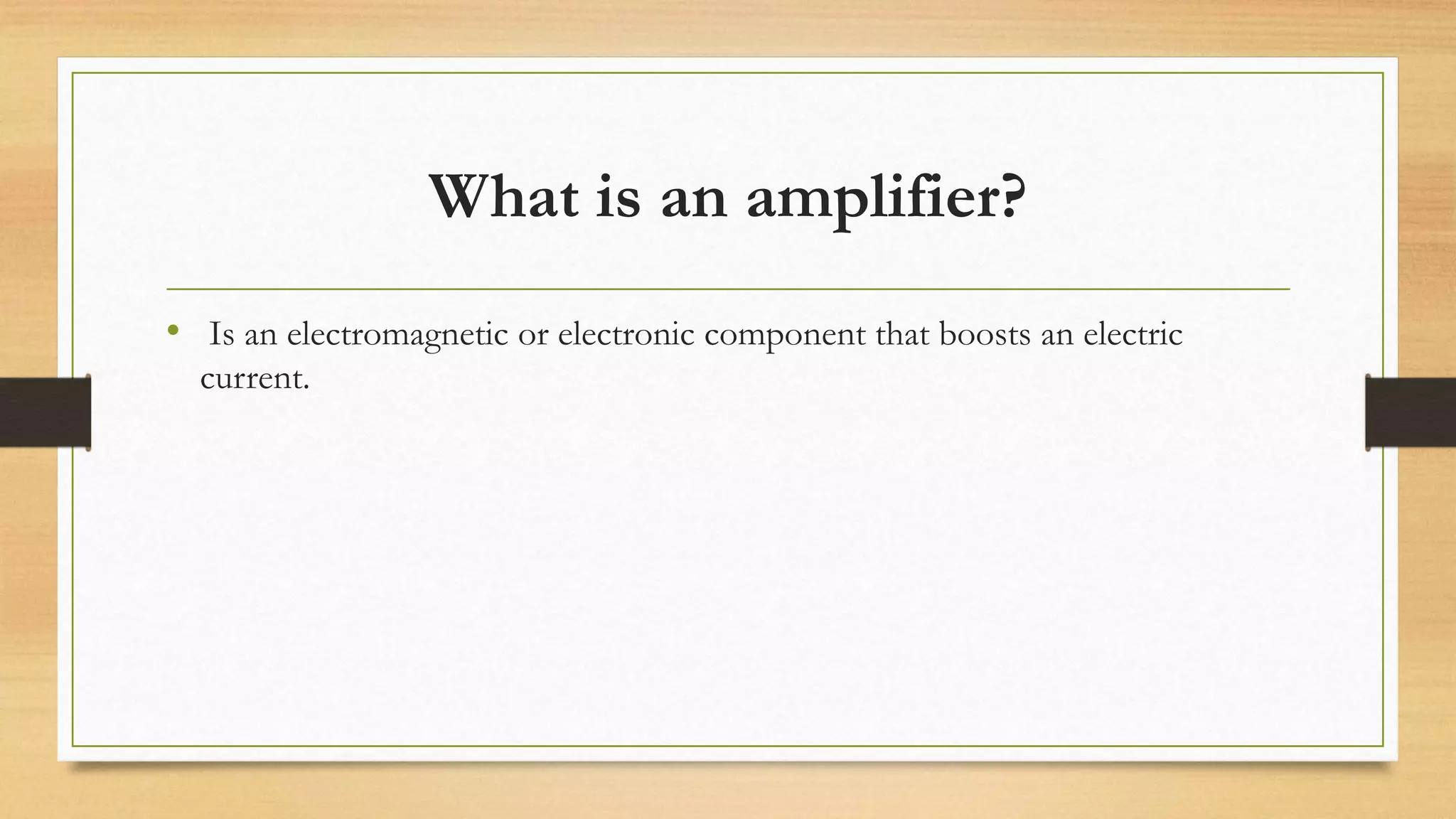 Sound Amplifier | PPT