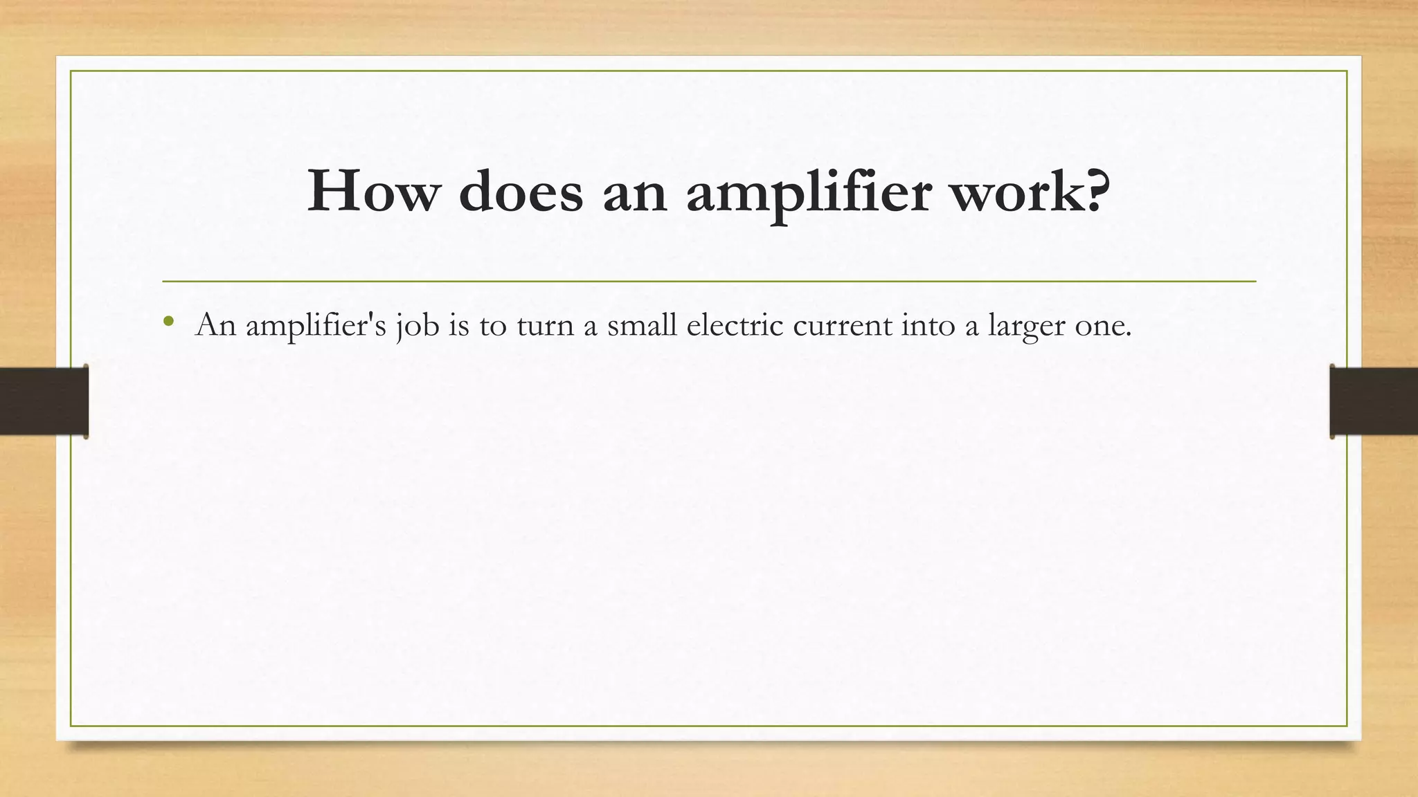 Sound Amplifier | PPT