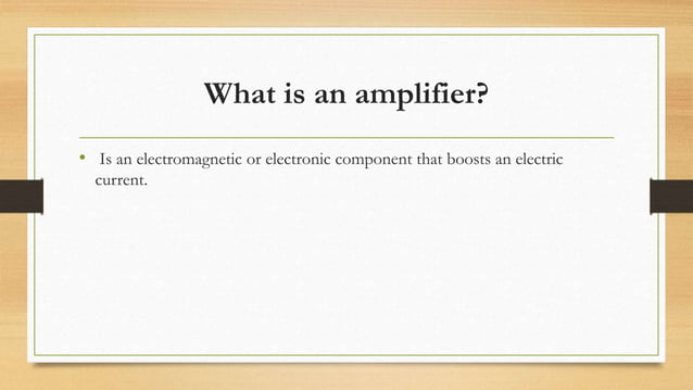 Sound Amplifier | PPT