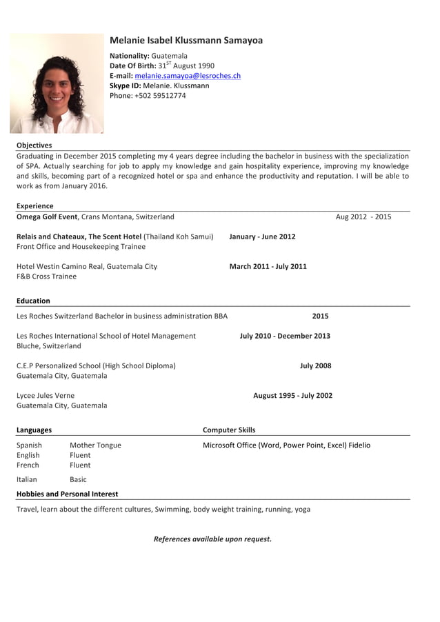 Melanie Klussmann CV cv | PDF