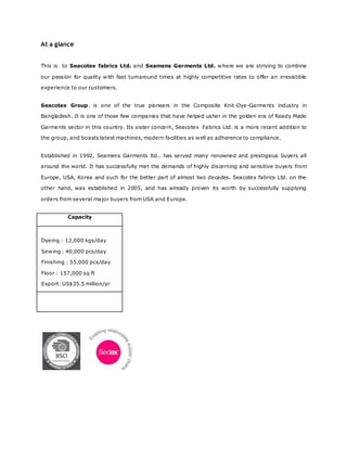 SEACOTEX Factory Profile Updated | DOCX