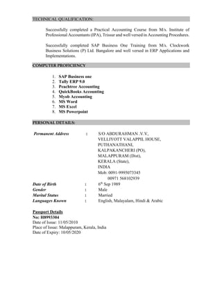 Murshid Nisar CV | PDF