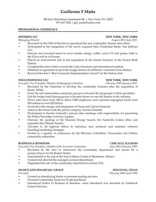 Guillermo F Matta CV | PDF