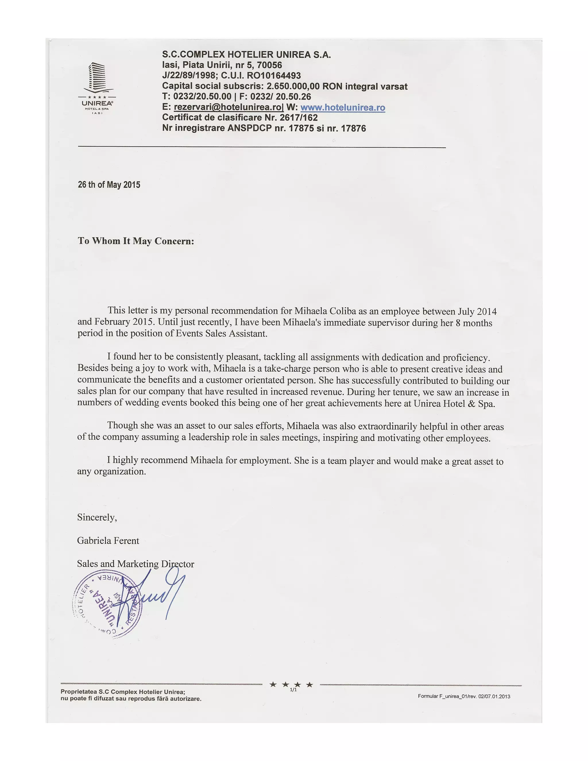 Letter of recommandation | PDF